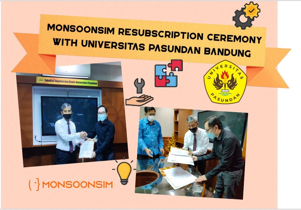 MonsoonSIM Resubscription Ceremony with Universitas Pasundan Bandung!